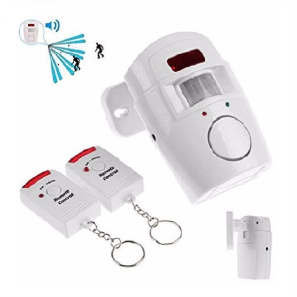 WIRELESS REMOTE CONTROLLED MINI ALARM WITH IR INFRARED MOTION SENSOR ...